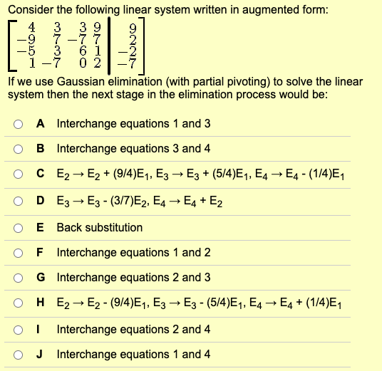 Solved Consider the following linear system written in | Chegg.com