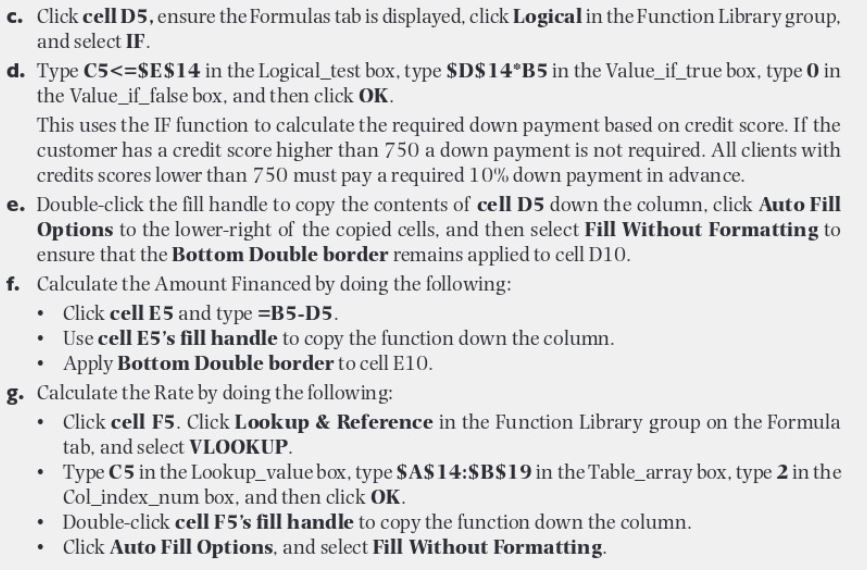 Solved c. Click cell D5, ensure the Formulas tab is | Chegg.com