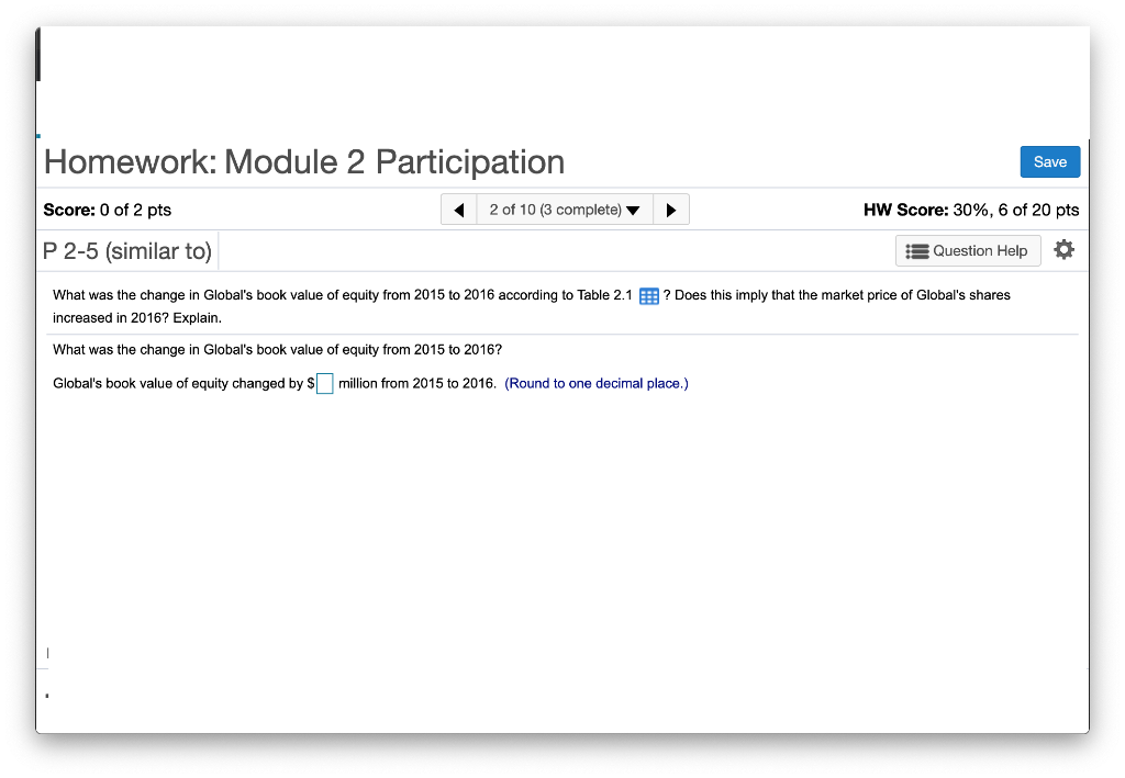 Solved Homework Module 2 Participation Save Score 0 Of 2