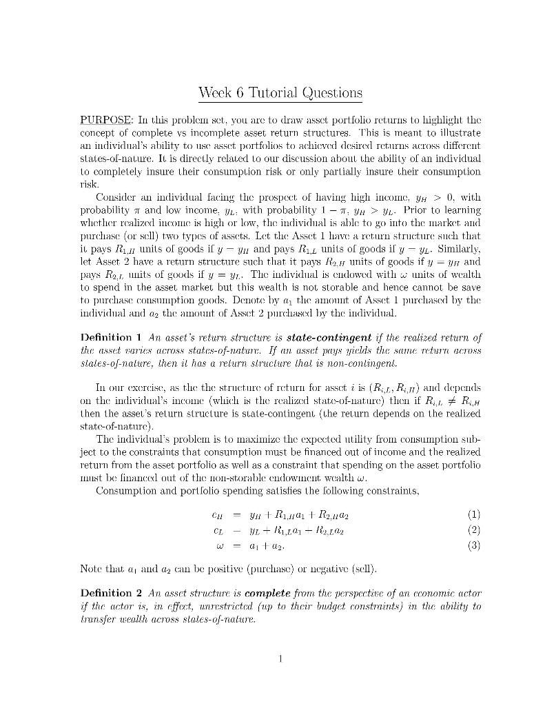 Solved Week 6 Tutorial Questions PURPOSE: In this problem | Chegg.com