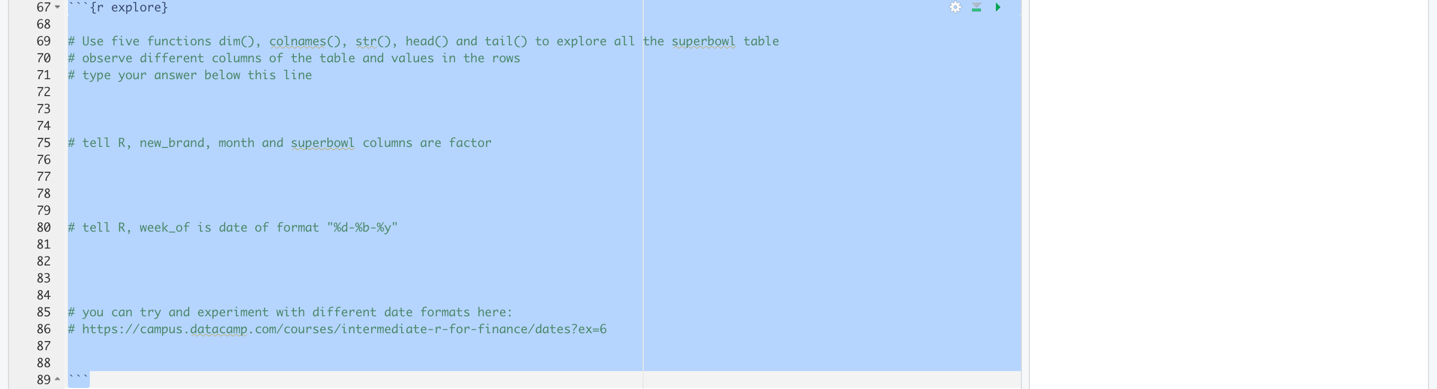 Solved # Use five functions dim(), colnames(), str(), head() | Chegg.com