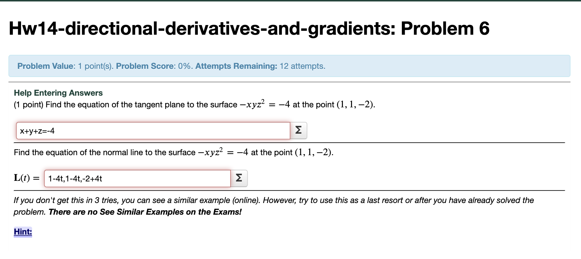 Solved Hw14-directional-derivatives-and-gradients: Problem 6 | Chegg.com