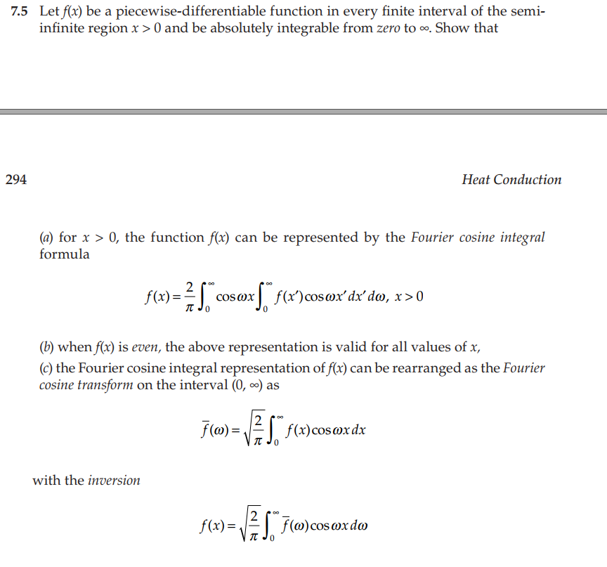 7.5 Let f(x) be a piecewise-differentiable function | Chegg.com