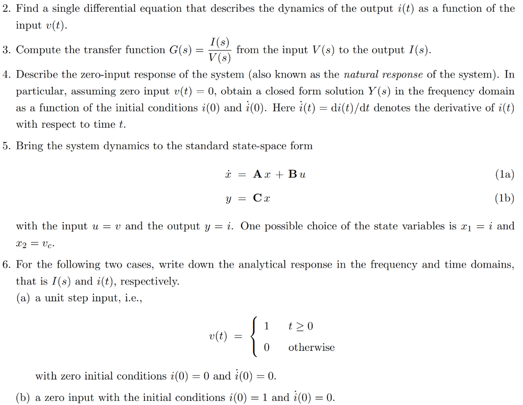Solved Consider the RLC circuit shown in Figure 1, where R, | Chegg.com