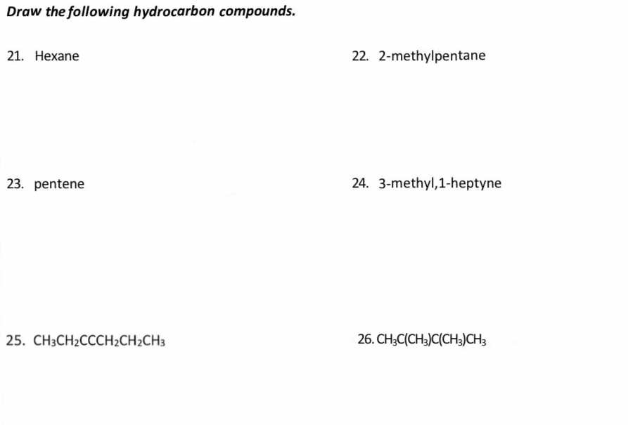 Solved Draw the following hydrocarbon | Chegg.com