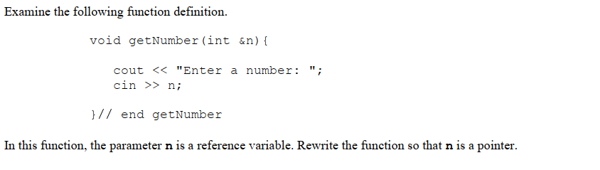 Solved Examine the following function definition. void | Chegg.com