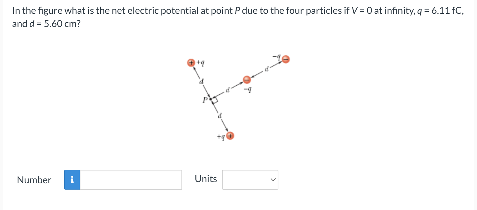 Solved In the figure what is the net electric potential at | Chegg.com
