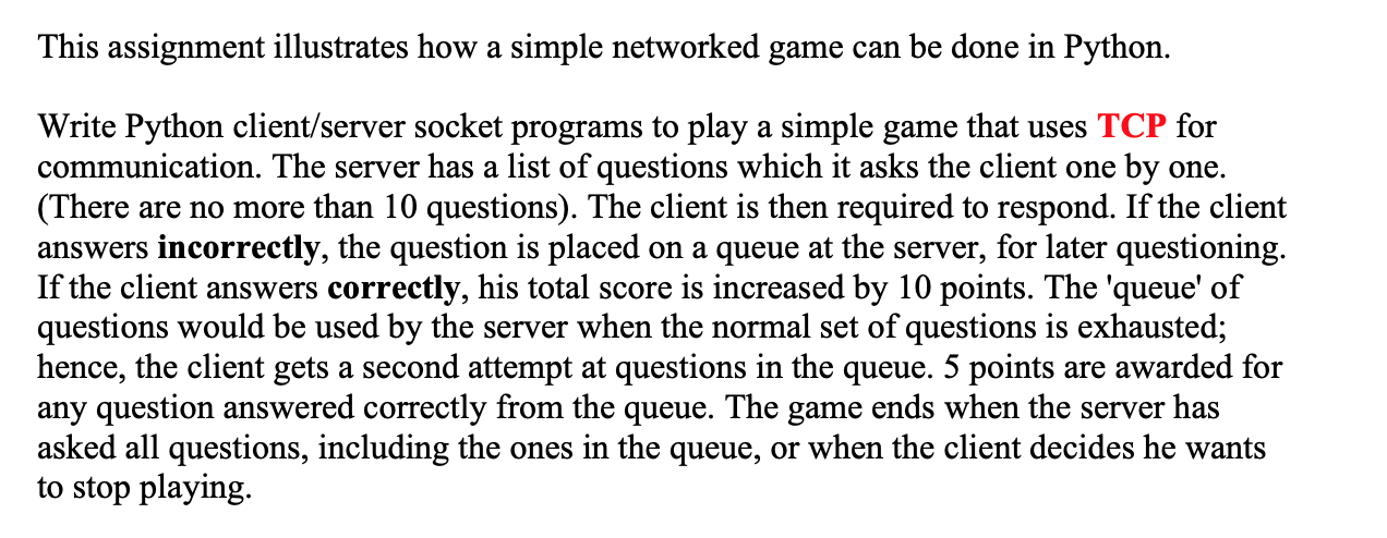 Solved This assignment illustrates how a simple networked | Chegg.com