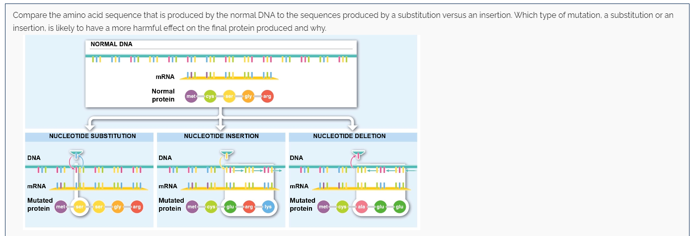 Solved a. Insertion b. Deletion c. Substitution Compare the | Chegg.com