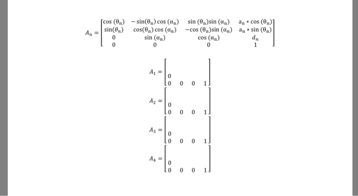 Solved Exercise (1) Points (50 For the given 4-DOF robot: | Chegg.com