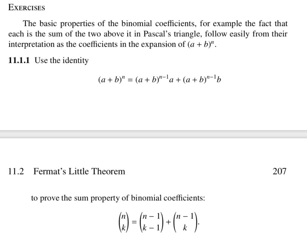 Solved Exercises The Basic Properties Of The Binomial