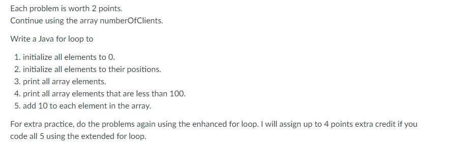 Solved Each problem is worth 2 points. Continue using the | Chegg.com