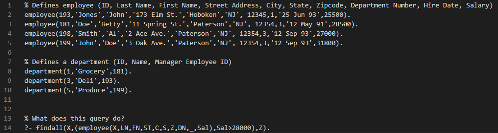 Solved What does the query do? Options: | Chegg.com