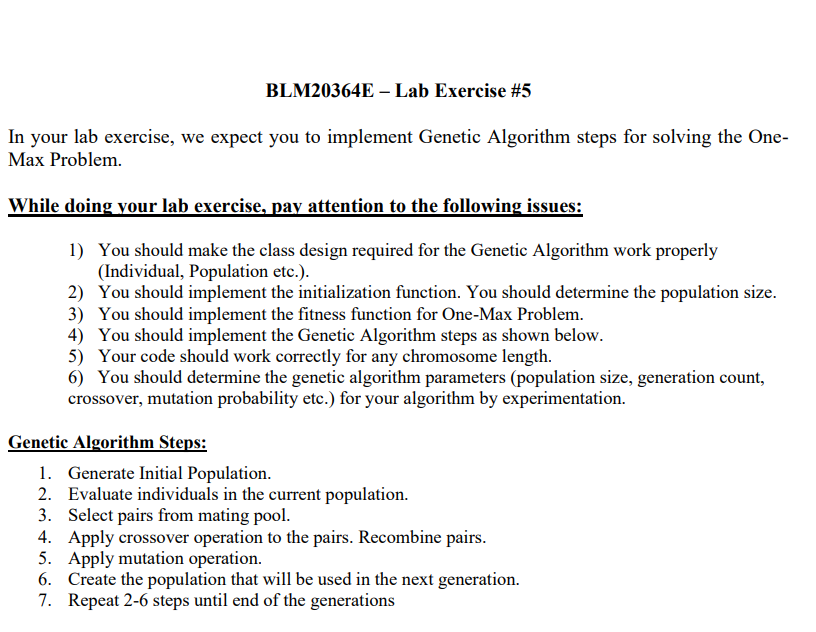 Solved In your lab exercise, we expect you to implement | Chegg.com