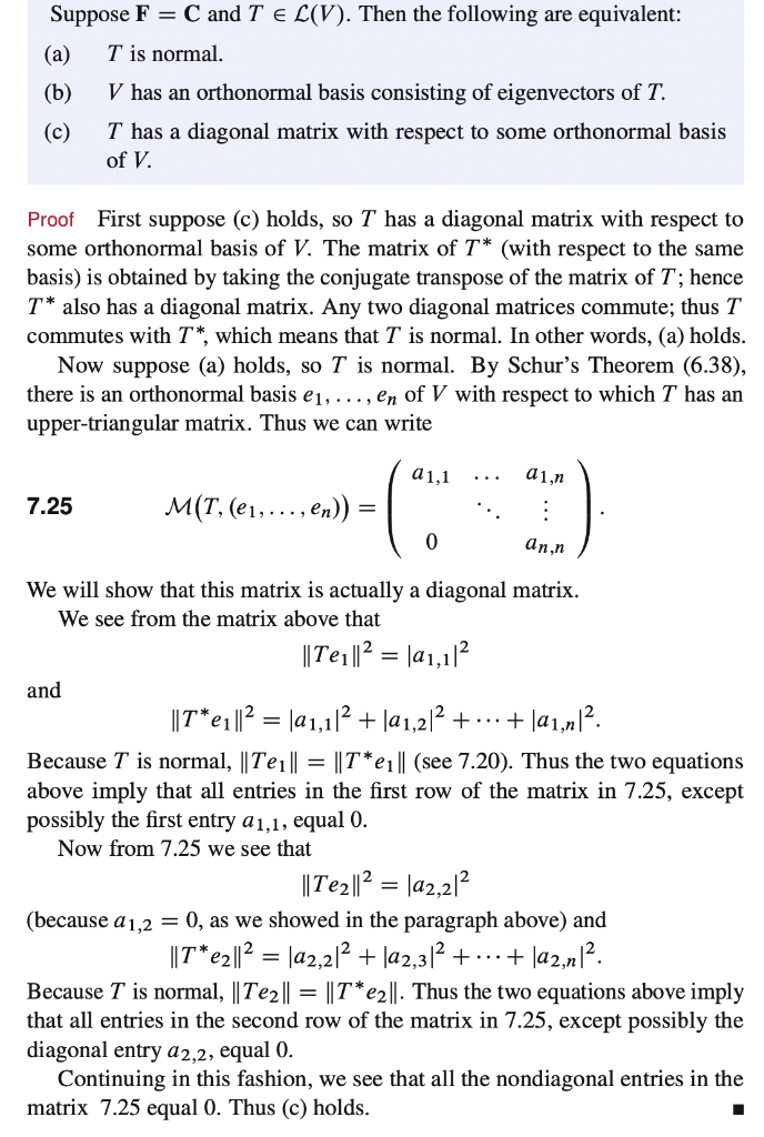 Solved Give an alternative proof of the Complex Spectral | Chegg.com