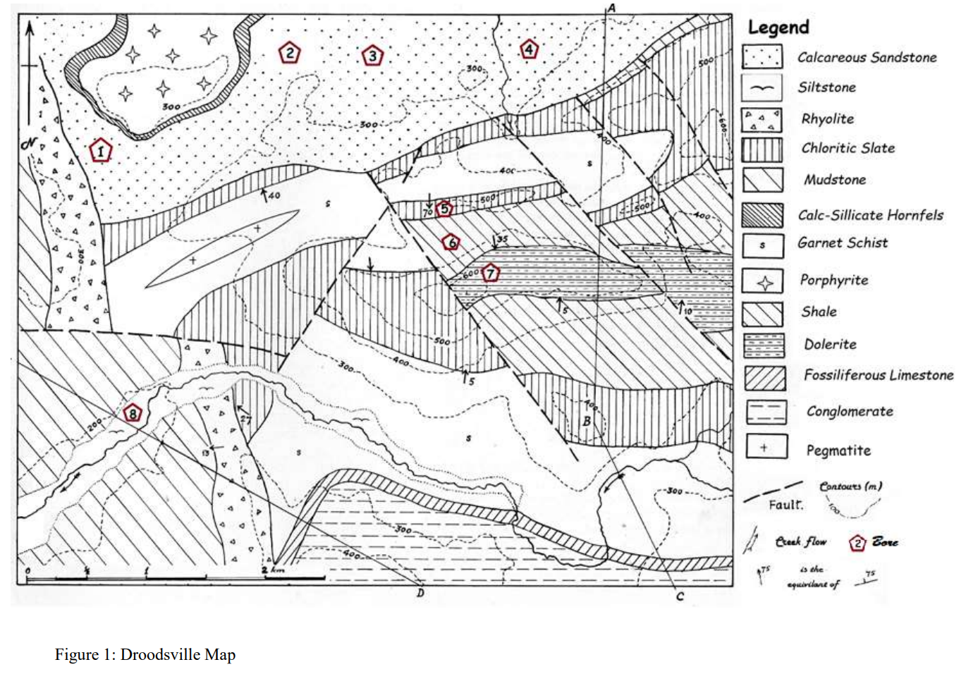 Task C) Basement Maps Construct a geological map that | Chegg.com
