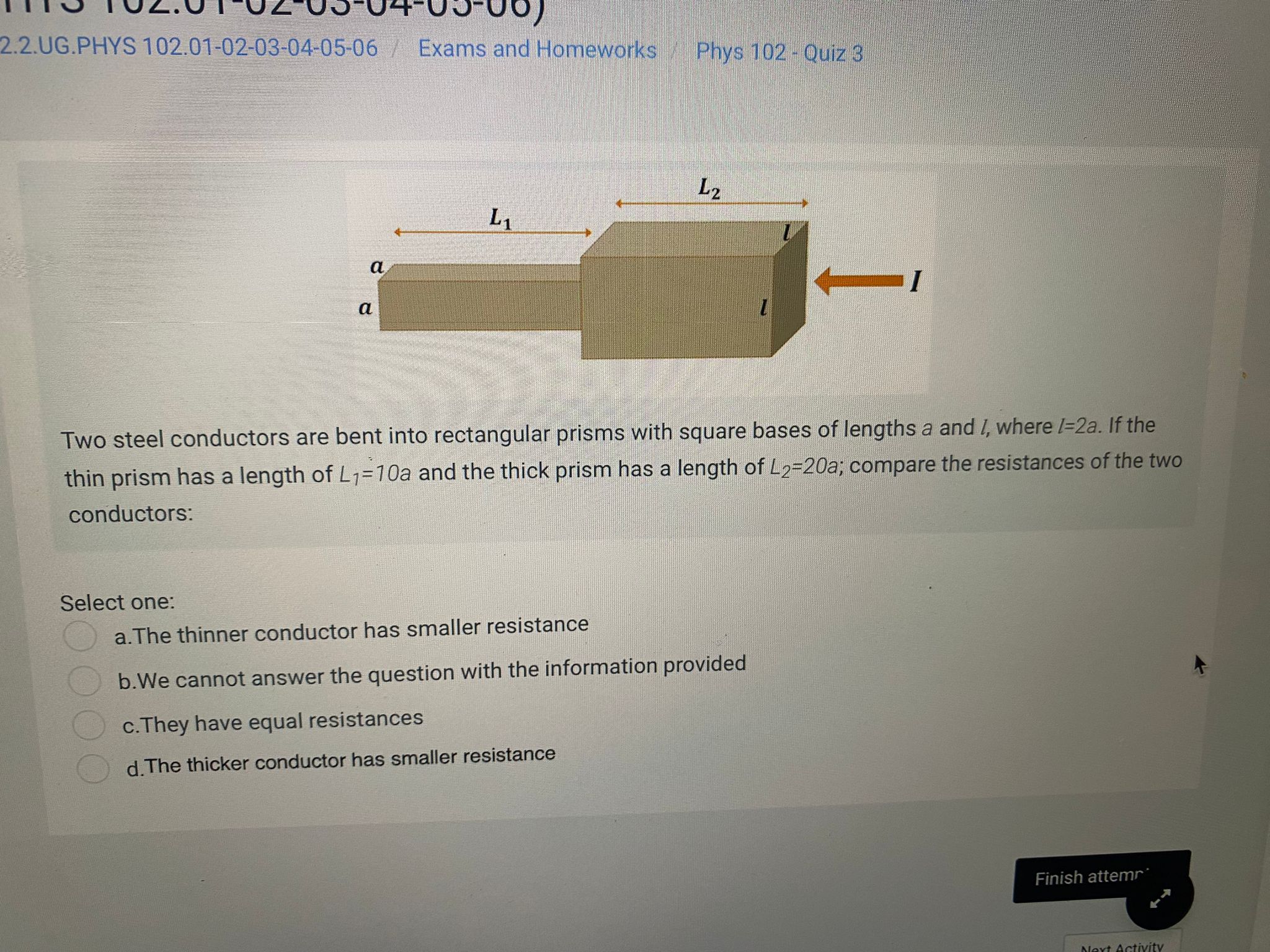 Two steel conductors are bent into rectangular prisms | Chegg.com