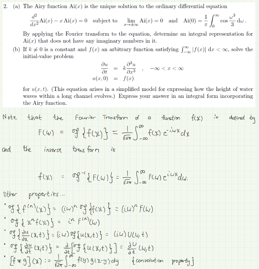 2. (a) The Airy function Ai(2) is the unique solution | Chegg.com