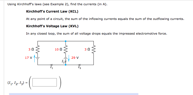 Solved Using Kirchhoff's laws (see Example 2), find the | Chegg.com