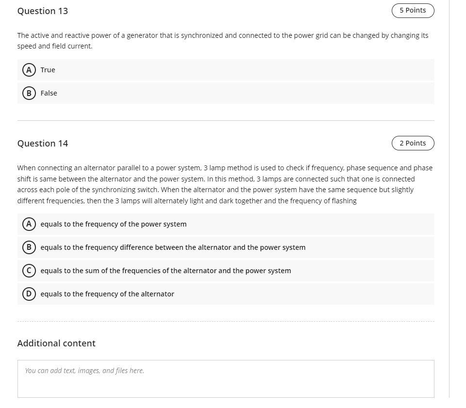 Solved Theory: An alternator (which is a Synchronous | Chegg.com