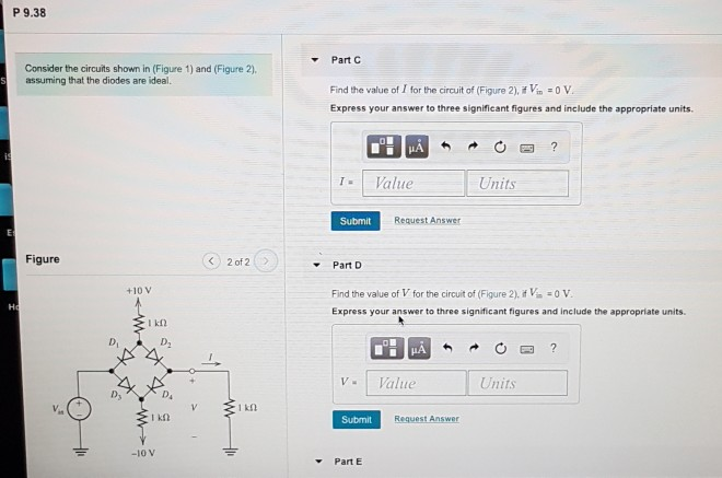 Solved P 9.38 Consider the circuits shown in (Figure 1) and | Chegg.com