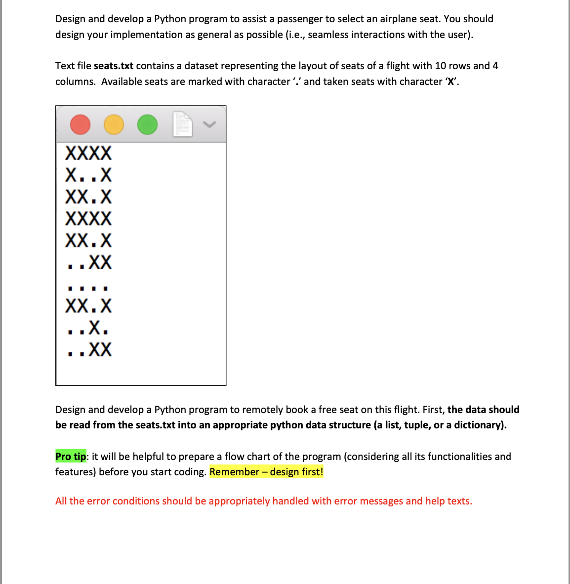 Solved Design and develop a Python program to assist a | Chegg.com