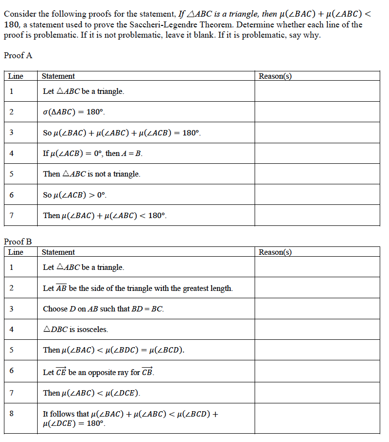 Solved Consider the following proofs for the statement, If | Chegg.com