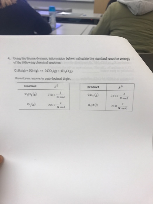 Solved Using the thermodynamic information below, calculate | Chegg.com