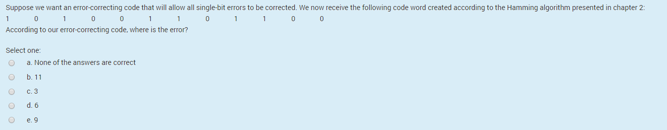 Solved Suppose we want an error-correcting code that will | Chegg.com