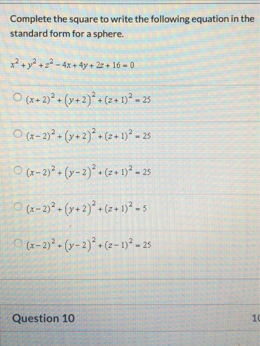 Solved Complete the square to write the following equation | Chegg.com