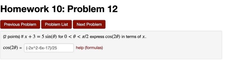 Solved Homework 10: Problem 12 Previous Problem Problem List | Chegg.com