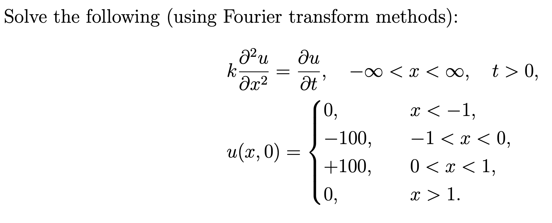 Solved by an EXPERT Solve the following (using ﻿Fourier transform | Chegg.com
