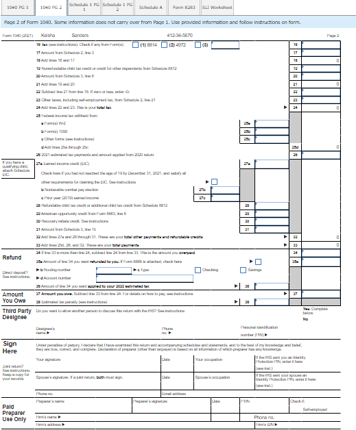 Solved Keisha Sanders, a divorced single taxpayer and | Chegg.com