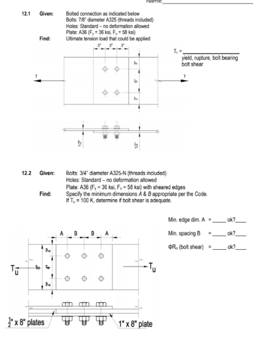 Solved The Slip-critical Bolted Connection Is Shown, 57% OFF