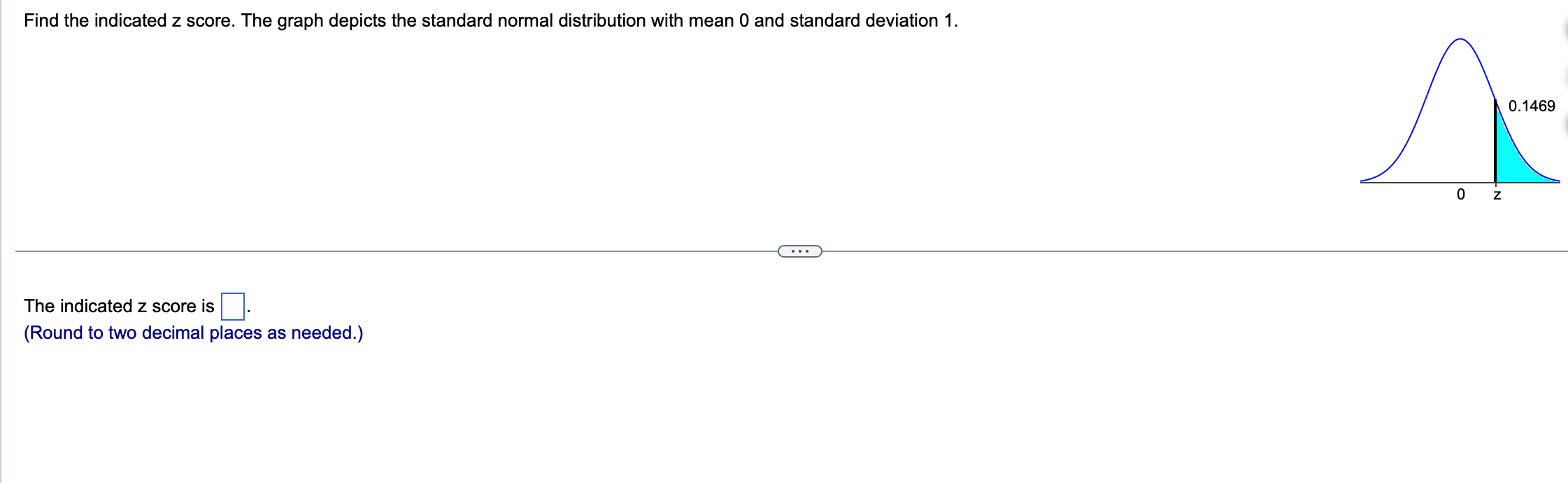 Solved The indicated z score is (Round to two decimal places | Chegg.com