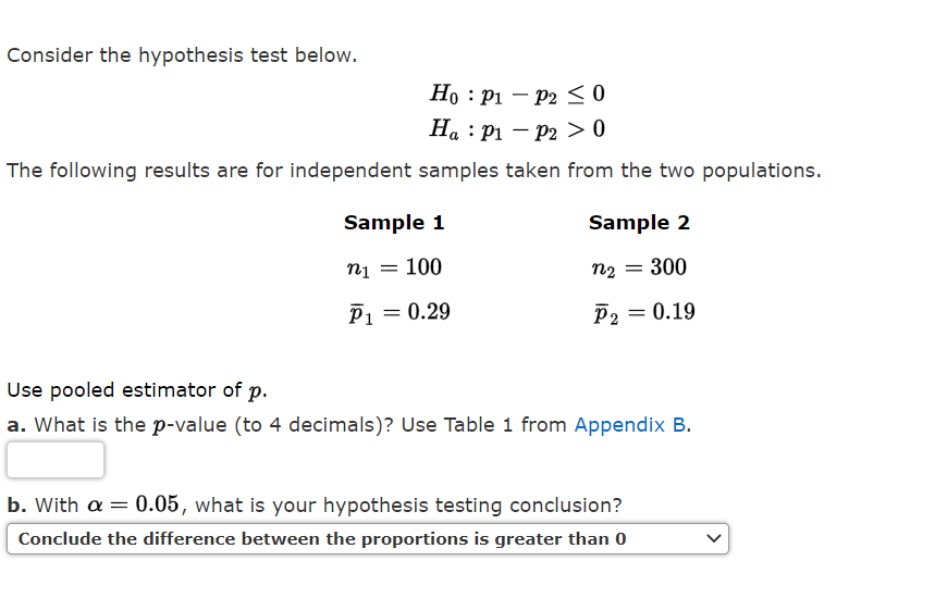 Solved Consider the hypothesis test below. | Chegg.com