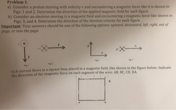 Solved Problem 1: a) Consider a proton moving with velocity | Chegg.com