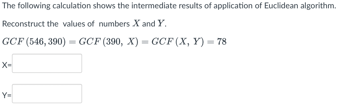 Solved The following calculation shows the intermediate | Chegg.com