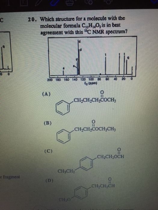 Solved Which structure for a molecule with the molecular | Chegg.com