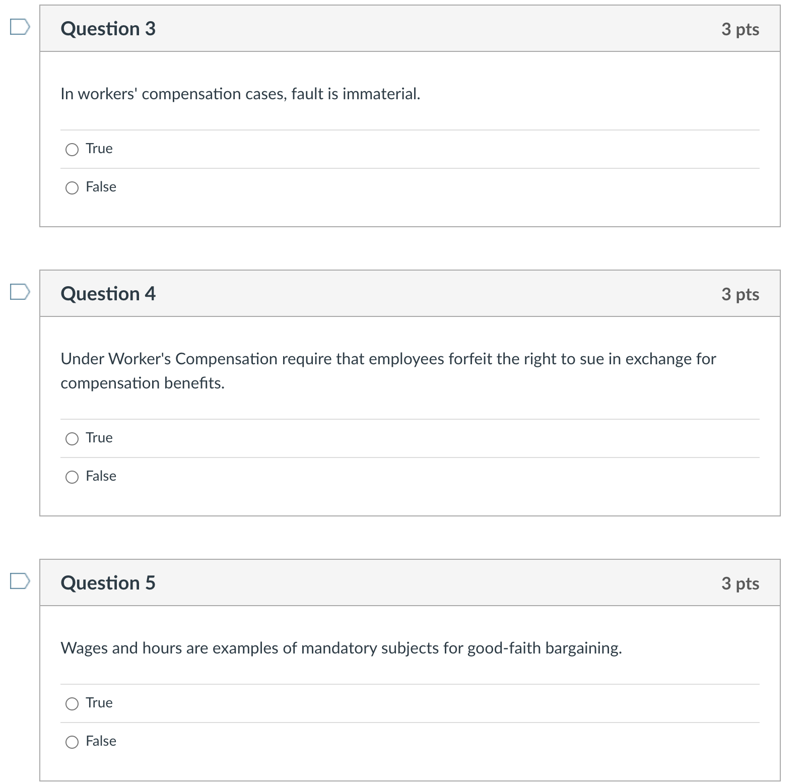 Solved In workers' compensation cases, fault is immaterial. | Chegg.com