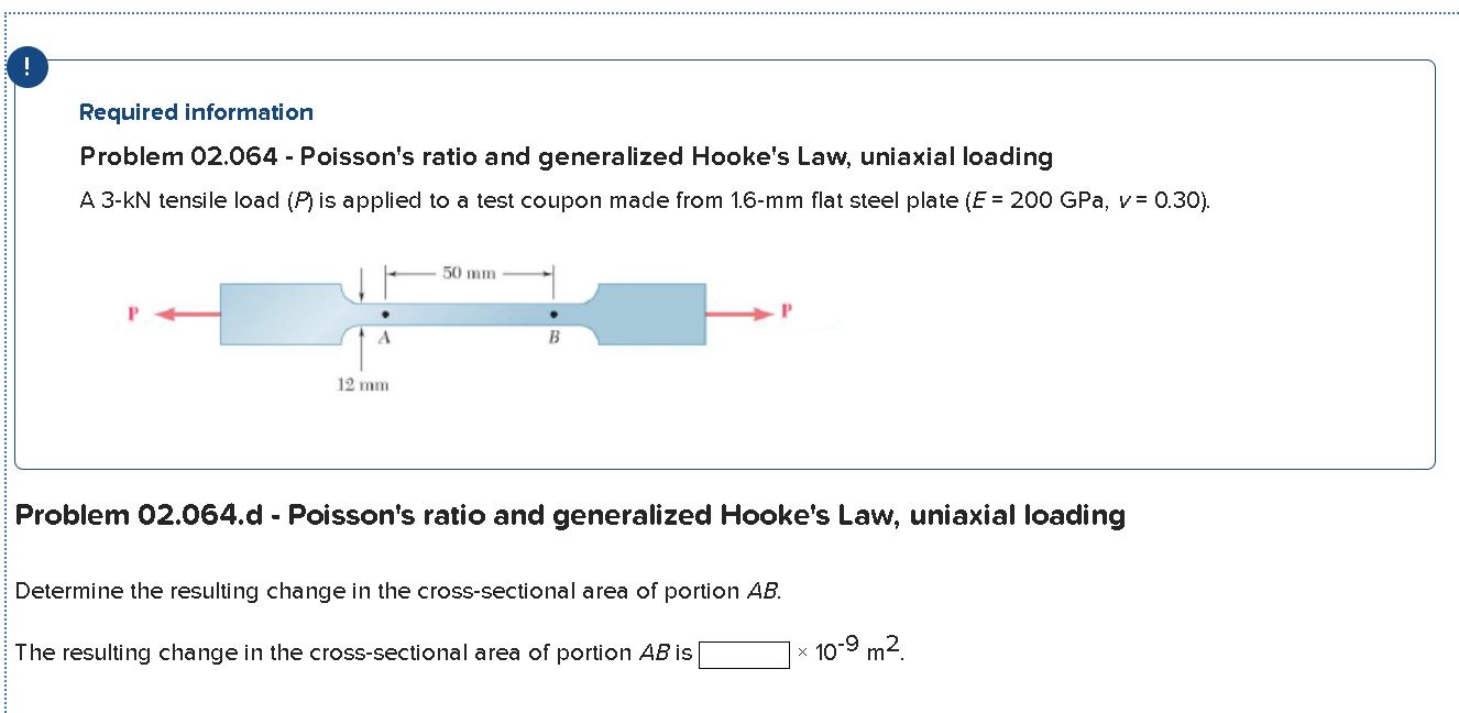 Solved O Required information Problem 02.064 - Poisson's | Chegg.com