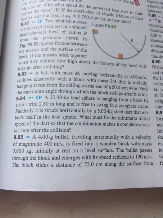 Solved Two identical masses are released from rest in a | Chegg.com