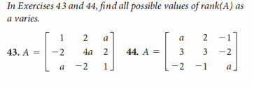 Solved In Exercises 43 and 44 , find all possible values of | Chegg.com