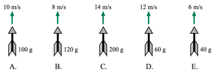 Solved The figure below shows five arrows with differing | Chegg.com