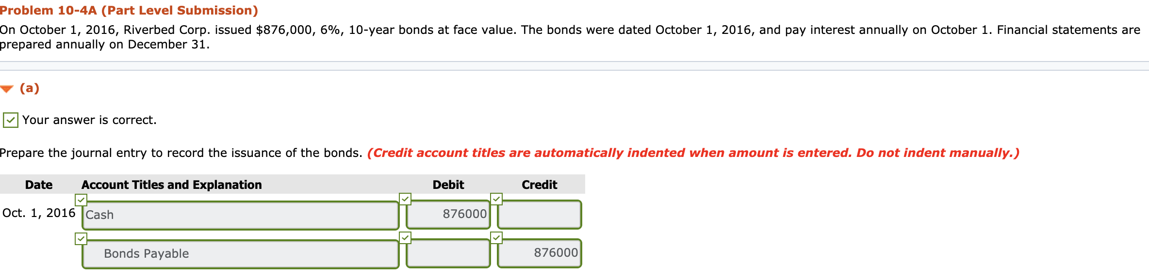 Solved Problem 10-4A (Part Level Submission) On October 1, | Chegg.com