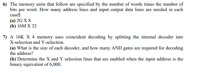 Solved A 16kx4 ﻿memory Uses Coincident Decoding By Splitting 