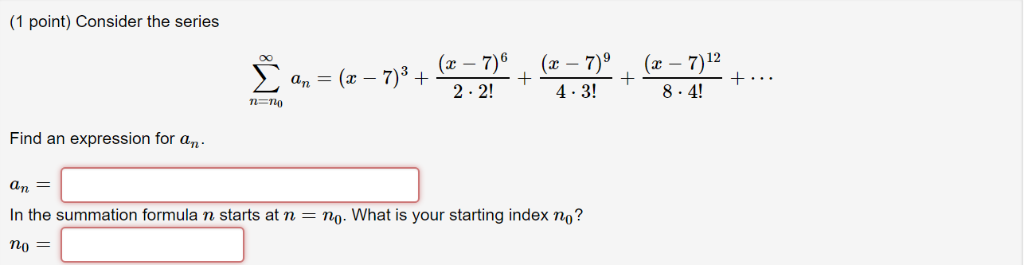 Solved 1 Point Consider The Series 4 31 8 4 N n0 Find An Chegg