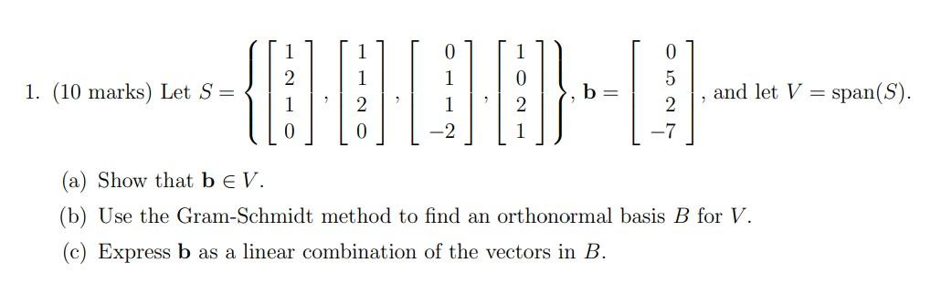 Solved 1. (10 marks) Let | Chegg.com