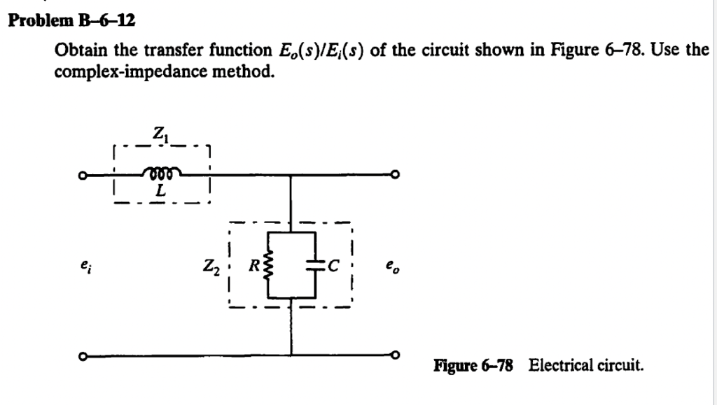 Solved Obtain the transfer function Eo(s)/Ei(s) of the | Chegg.com
