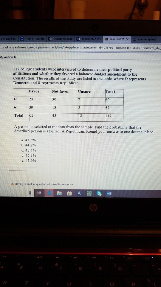 Solved Test Information Description Instructions Indicate | Chegg.com